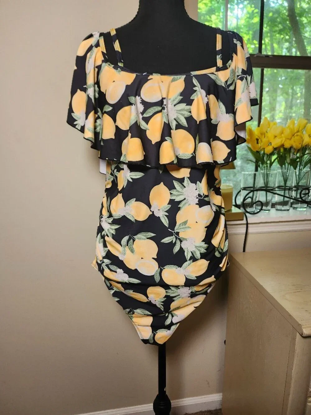 Anna-Kaci | Swim | Share Annakaci Swim Womens Lemon Print Offshoulder ...